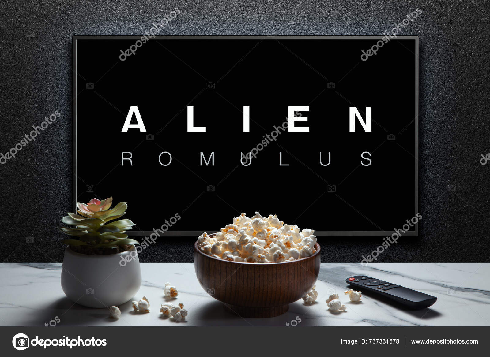 Alien Romulus Trailer Movie Screen Remote Control Popcorn Bowl Home ...