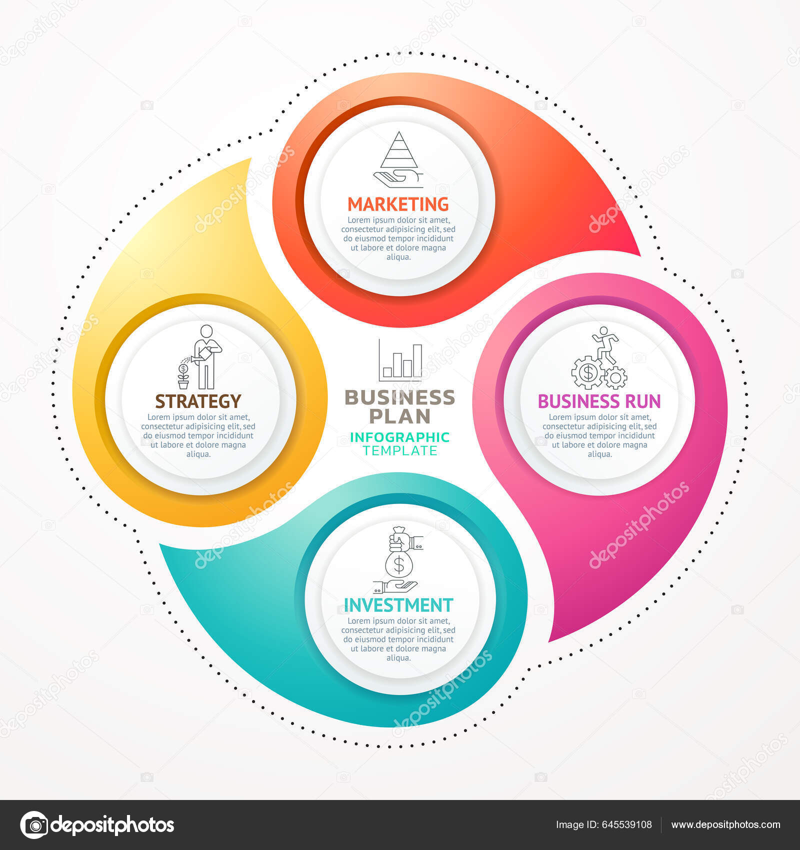 Infographic Color Template Background Stock Vector by ©graphixmania ...