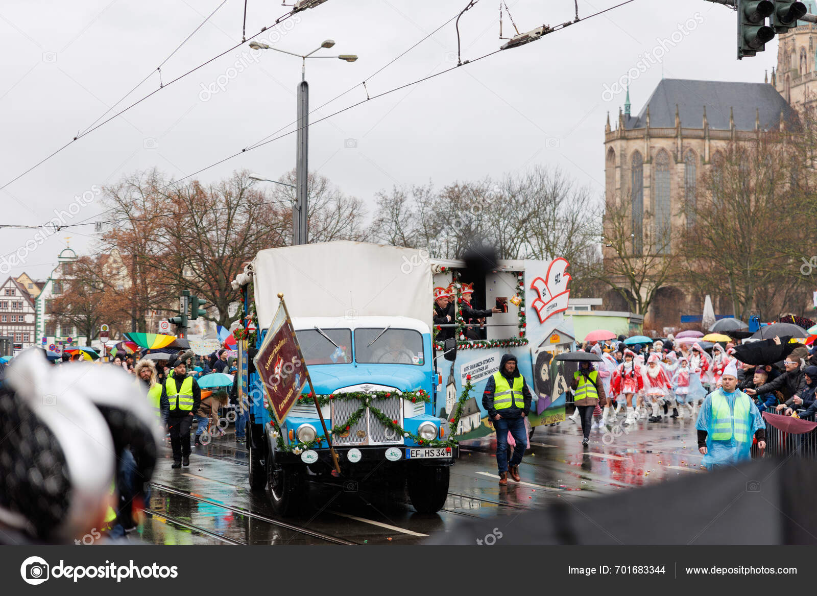 Erfurt Alemania Febrero 2024 Carnaval Alemán Tradicional Fasching 2024 ...