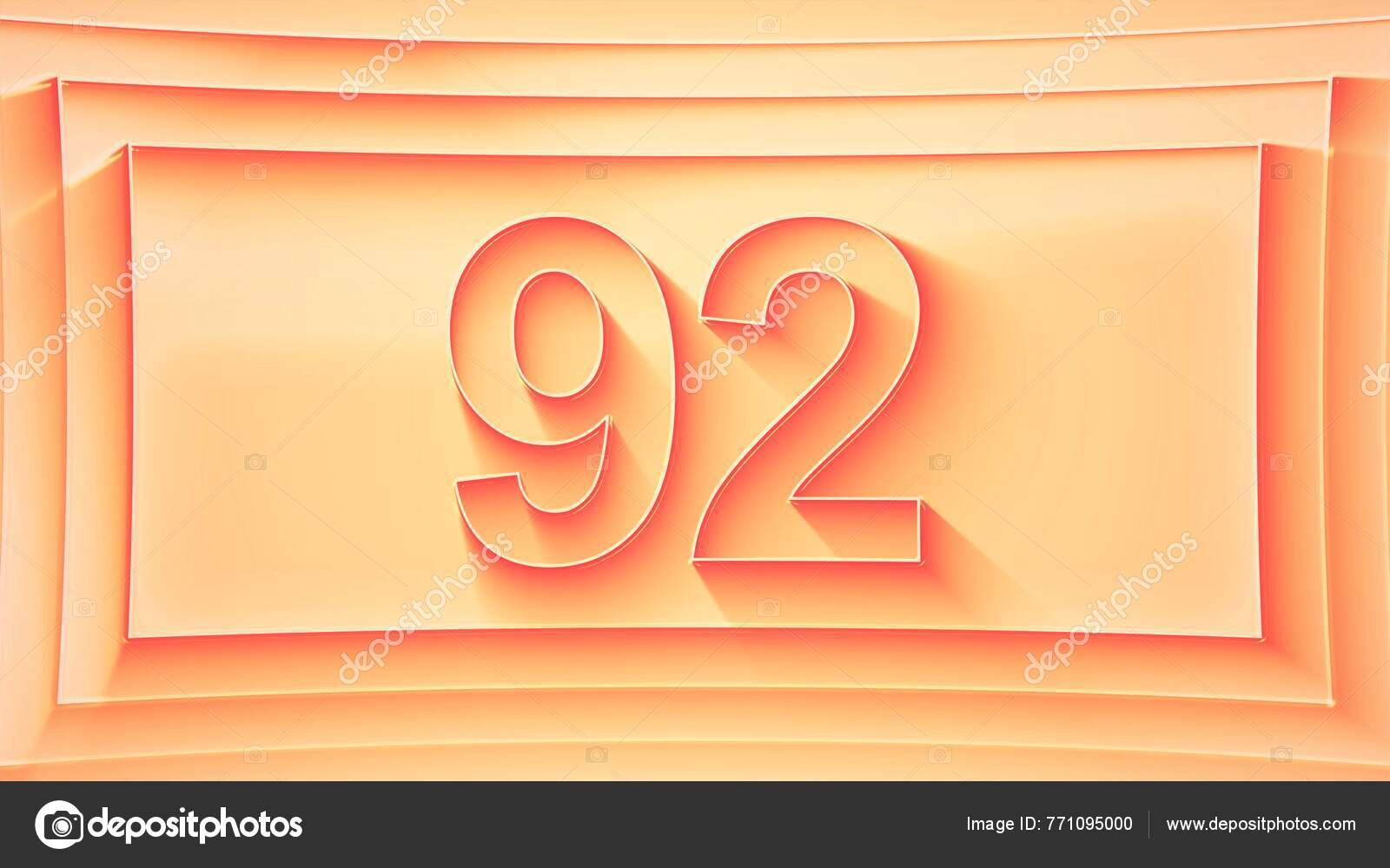 Number Minimalistic Embossed Number Glittering Lights Dynamic Shading ...