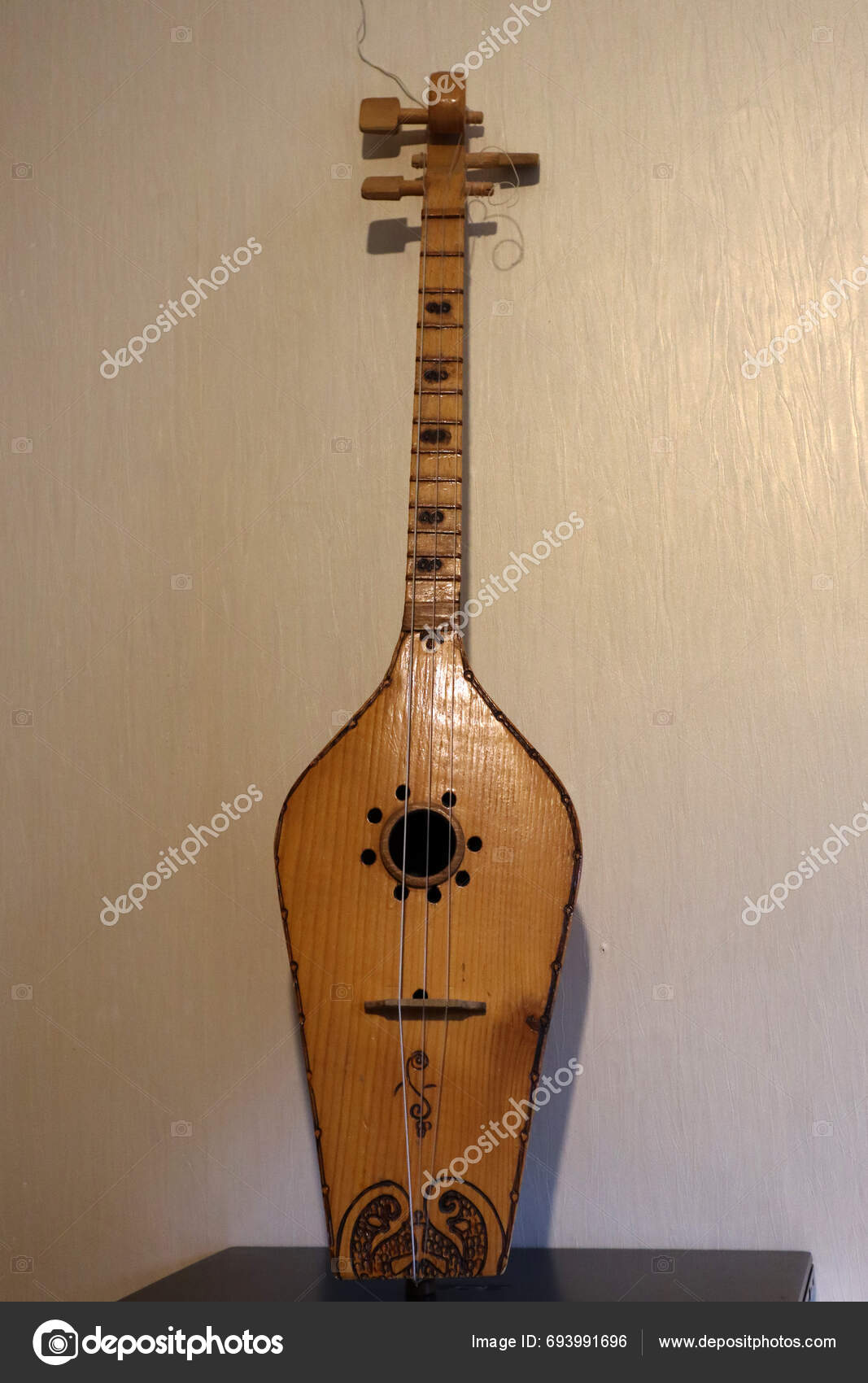 Panduri Traditional Georgian Three String Plucked Instrument Stock ...