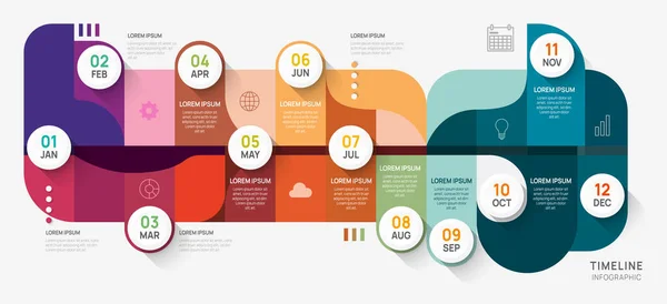 Infographic Chain Template Business 10Steps Modern Timeline Element ...