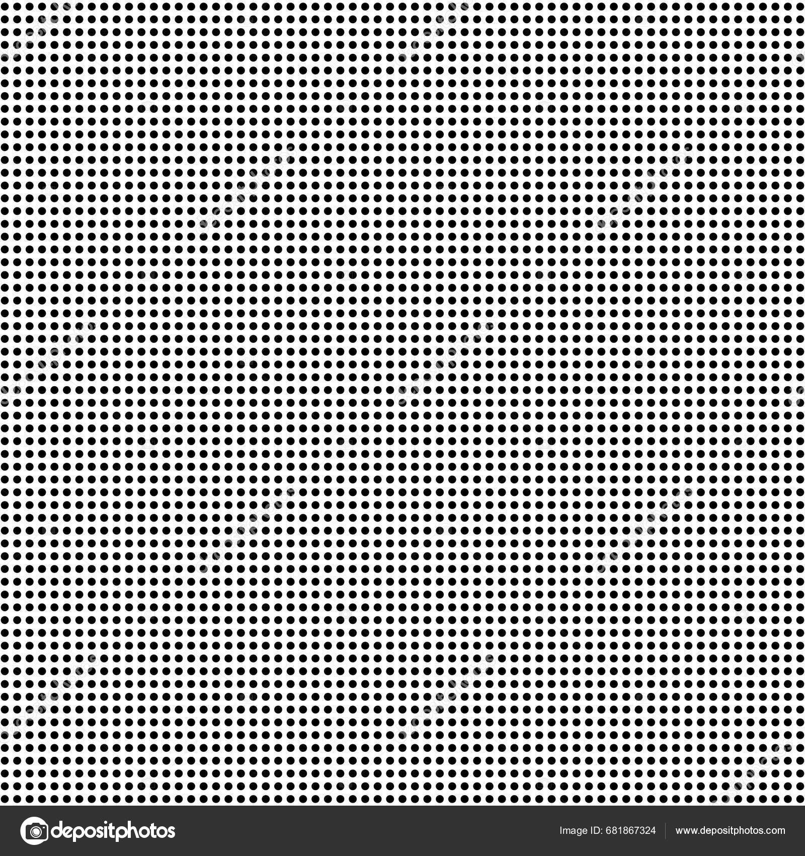 Seamless Uniform Vector Pattern Black Dots White Background Dotted ...