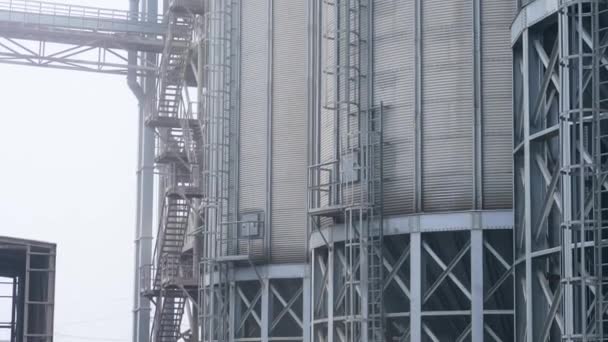 Large Sized Grain Storage Elevator Metal Industrial Silos Agribusiness — Stock Video © wedmov ...
