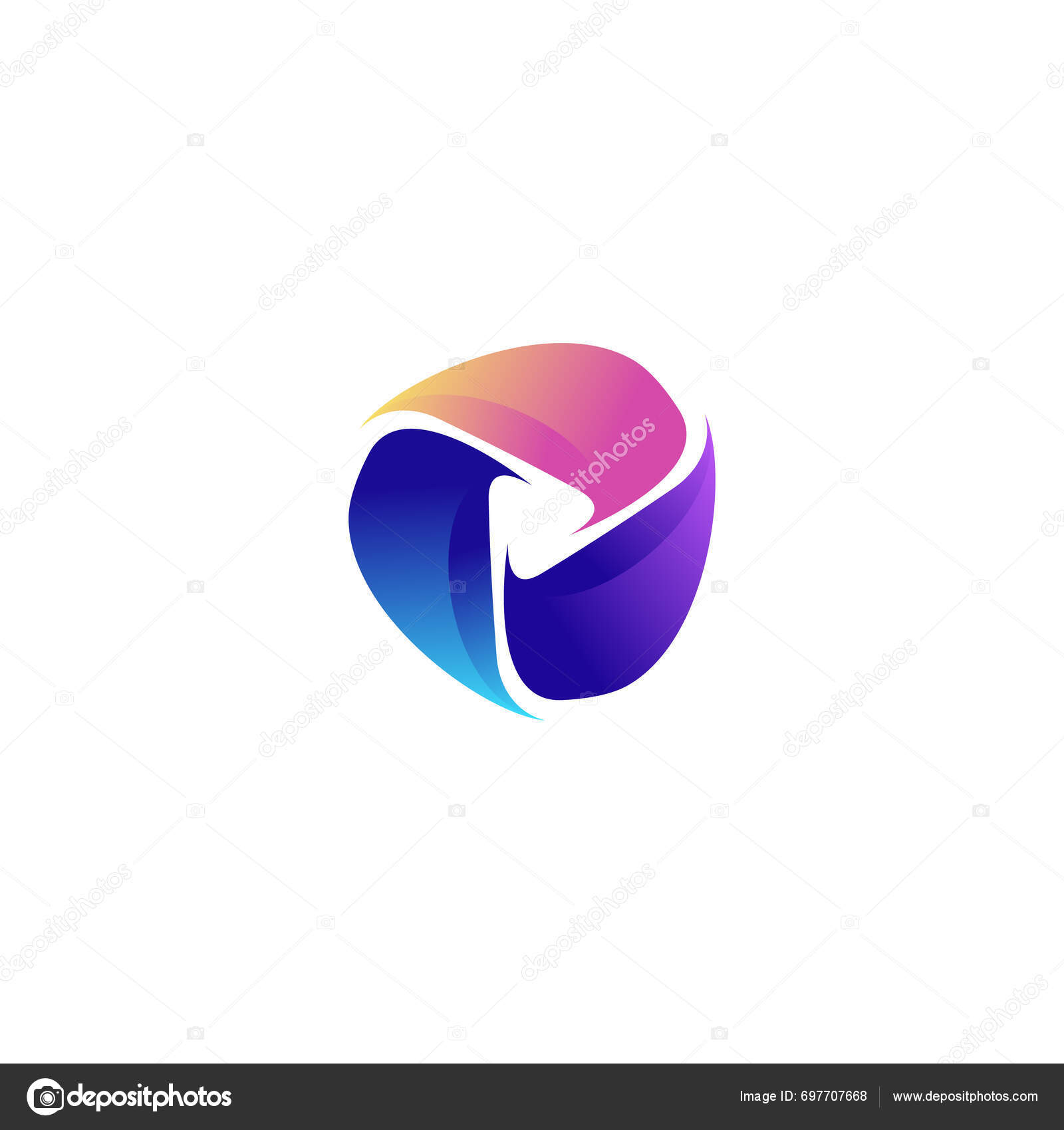 Creative Idea Colorful Play Media Logo Digital Vector Design Template ...