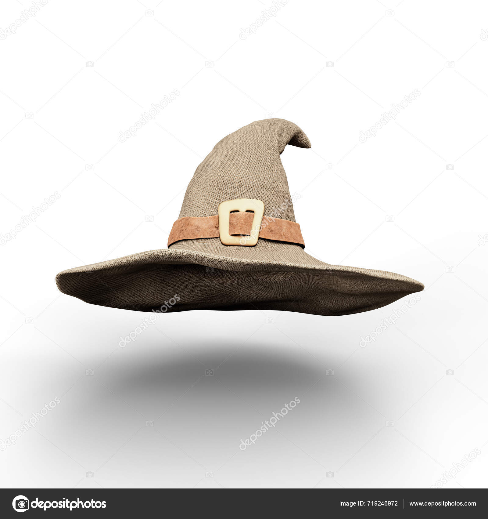 Witch Wizard Magic Hat Isolated White Background Illustration File ...