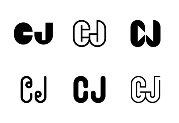 Conjunto Letras Logos Colección Logos Abstractos Con Letras Logotipos ...