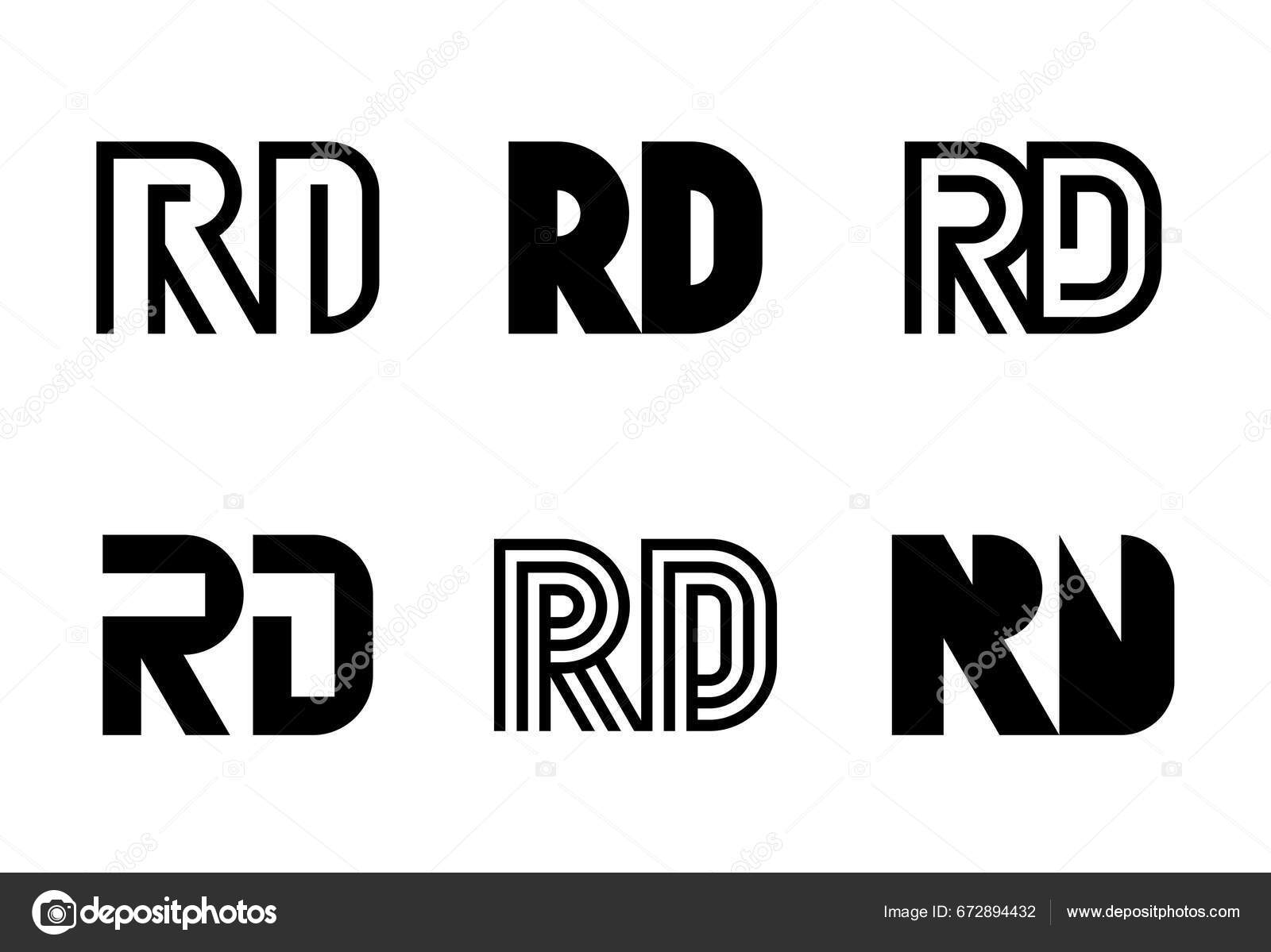 Set Dari Surat Logo Koleksi Logo Abstrak Dengan Huruf Logo Vektor Stok ...