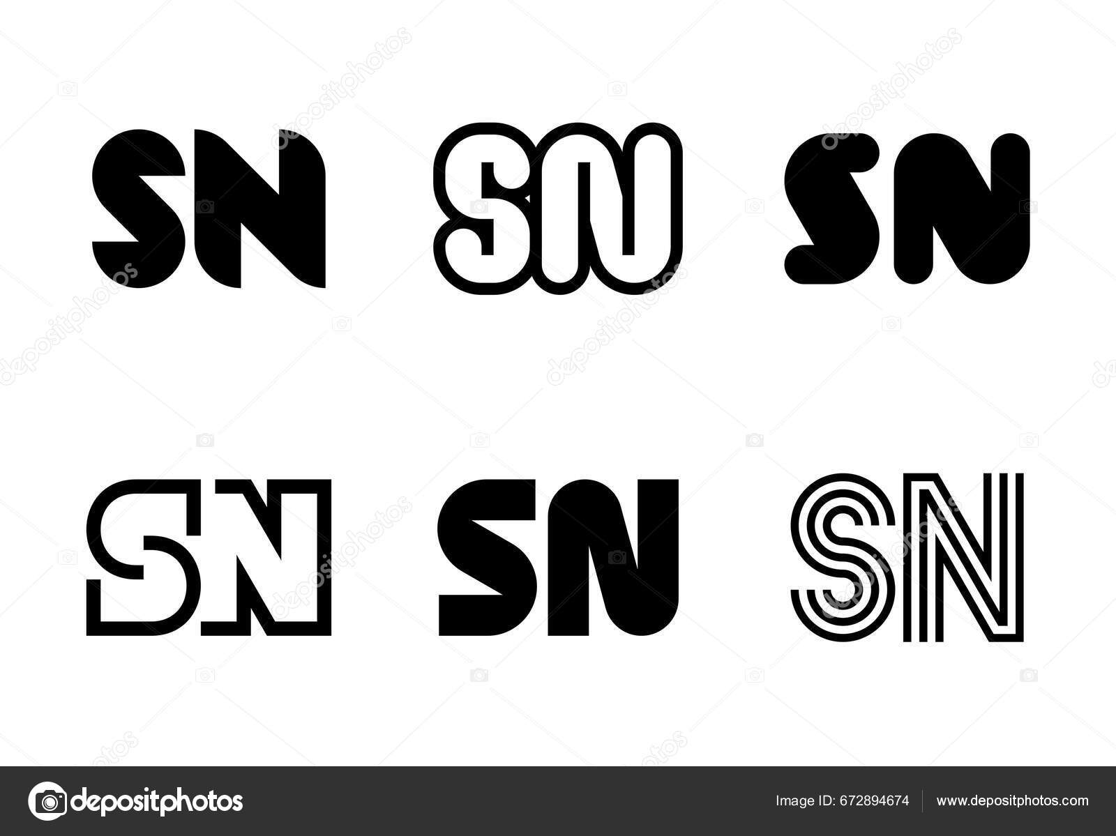 Set Dari Surat Logo Koleksi Logo Abstrak Dengan Huruf Logo Vektor Stok ...