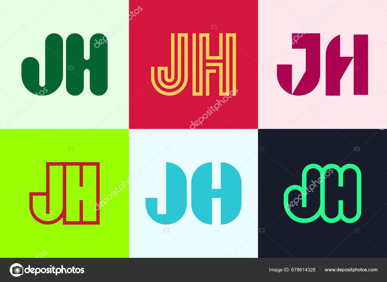 Conjunto Logótipos Letra Coleção Logotipos Abstratos Com Letras ...