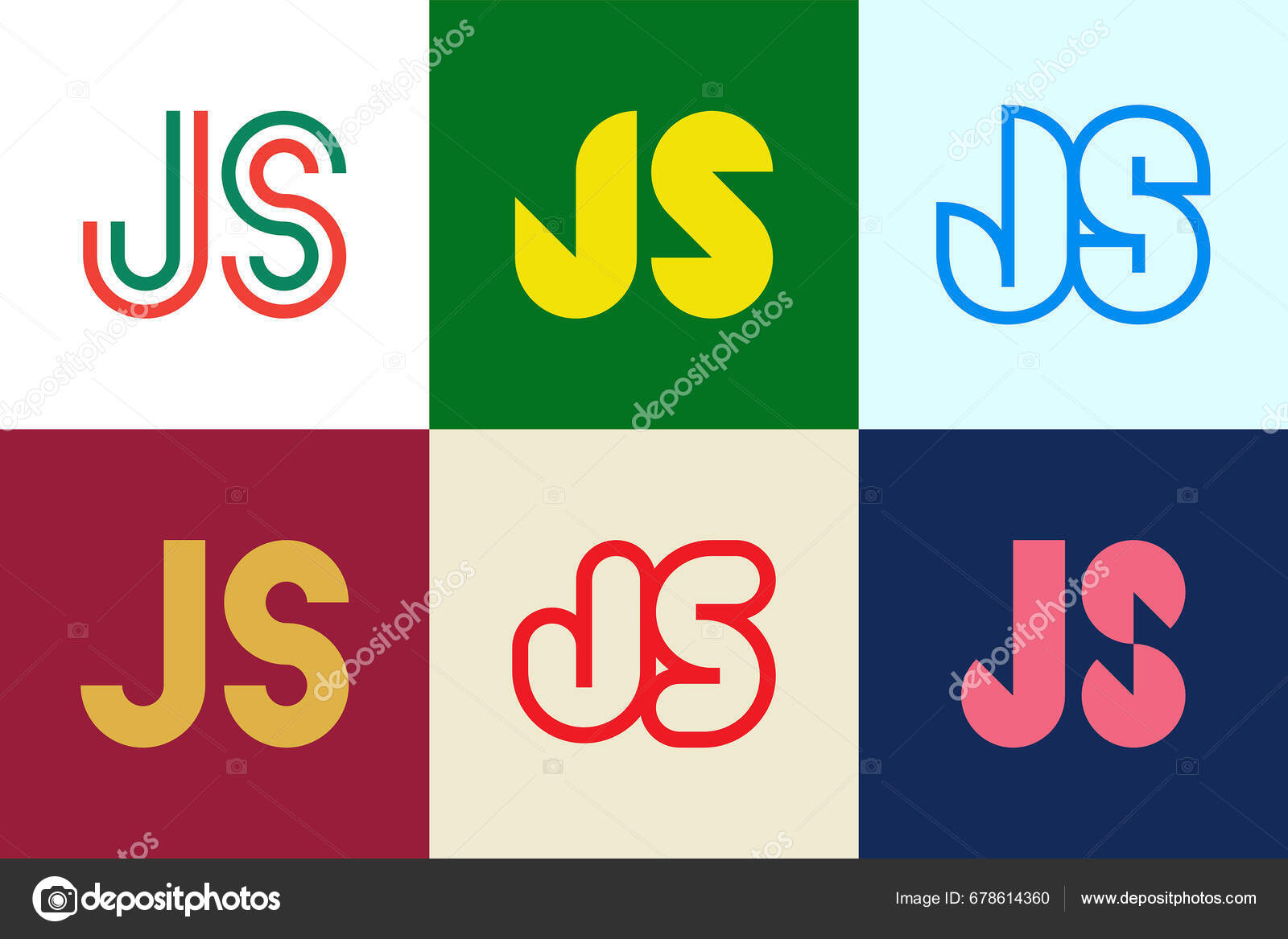 Conjunto Logótipos Letra Coleção Logotipos Abstratos Com Letras ...