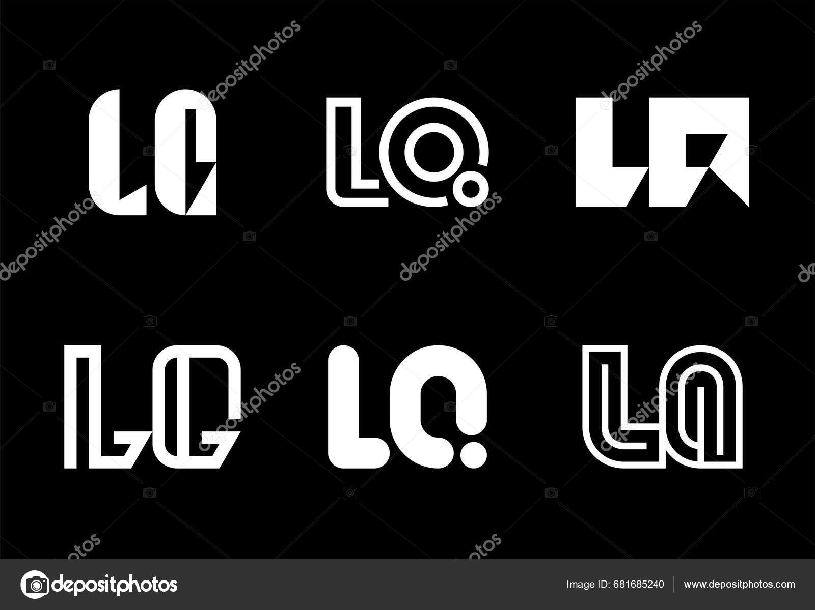 Conjunto Logotipos Letras Colección Logos Abstractos Con Letras ...