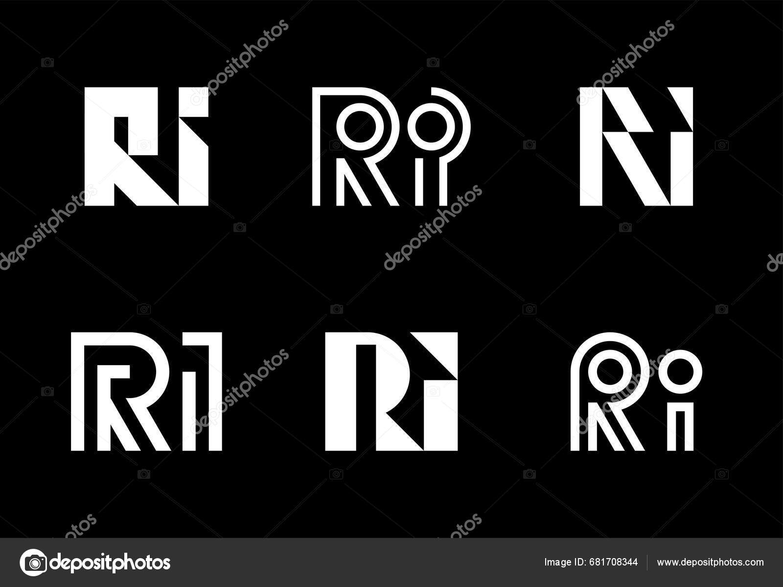 Set Surat Logo Koleksi Logo Abstrak Dengan Huruf Logo Abstrak Vektor ...