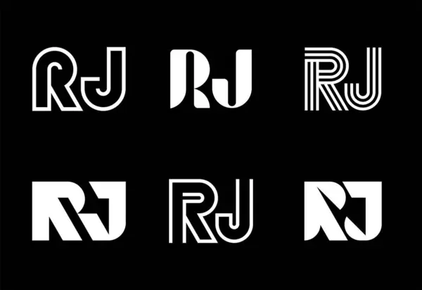 Set Surat Logo Koleksi Logo Abstrak Dengan Huruf Logo Abstrak Vektor ...