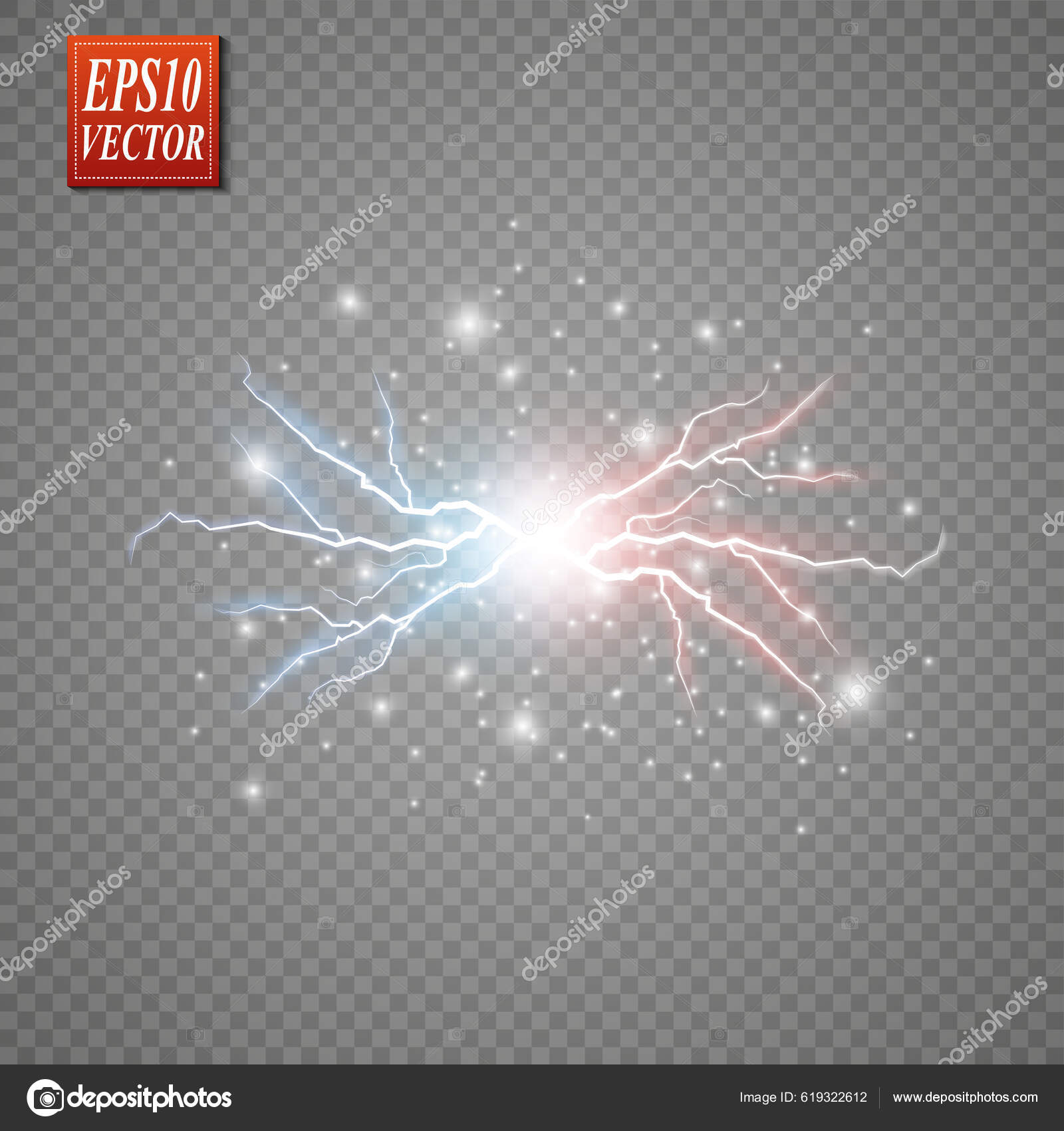 Tempestade Com Relâmpago Isolado Fundo Transparente Vetor vetor(es) de ...