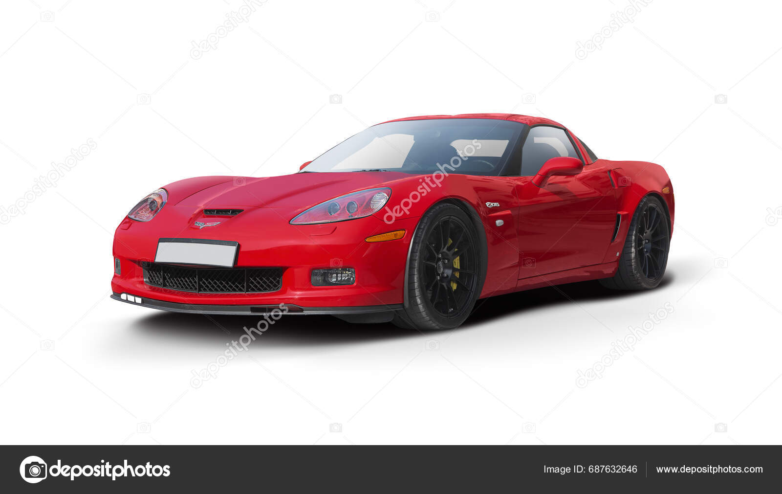Chevrolet Corvette Z06 Sport Car Isolated White Background — Stock ...