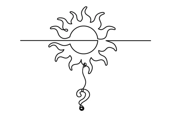 Abstract Sun Hand Line Drawing White Background Stock Vector by ©sun ...