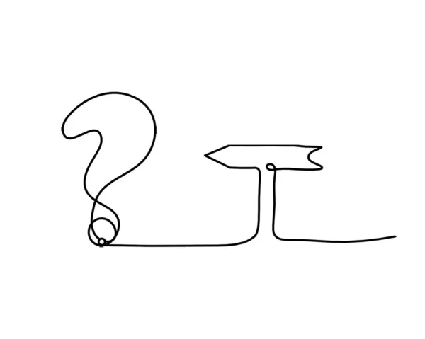 Point D'interrogation Abstrait Avec Point D'interrogation Lignes Continues Dessin Sur Vecteur ...