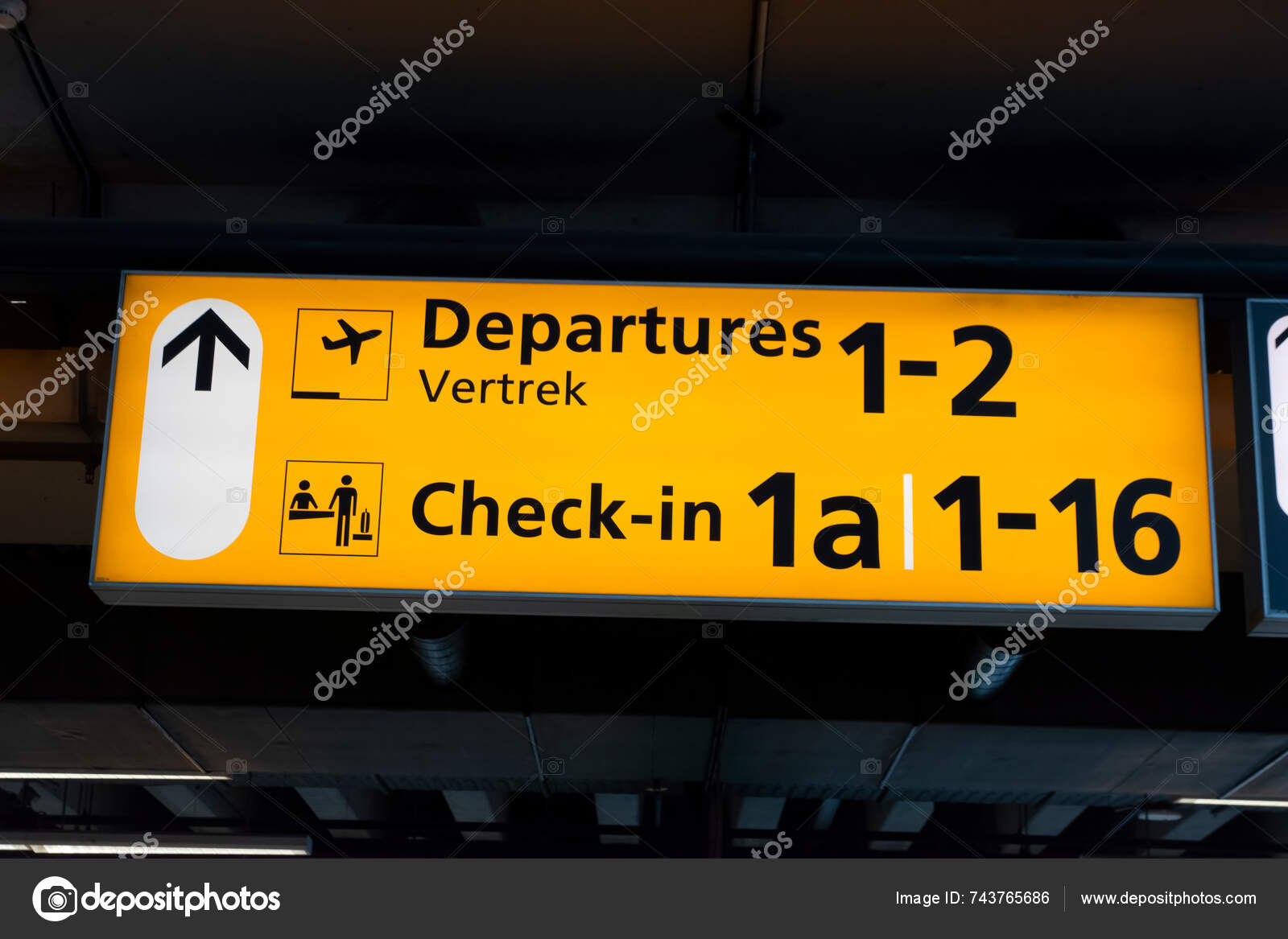 Direction Sign Gates Schiphol Airport Netherlands 2024 — Stock ...