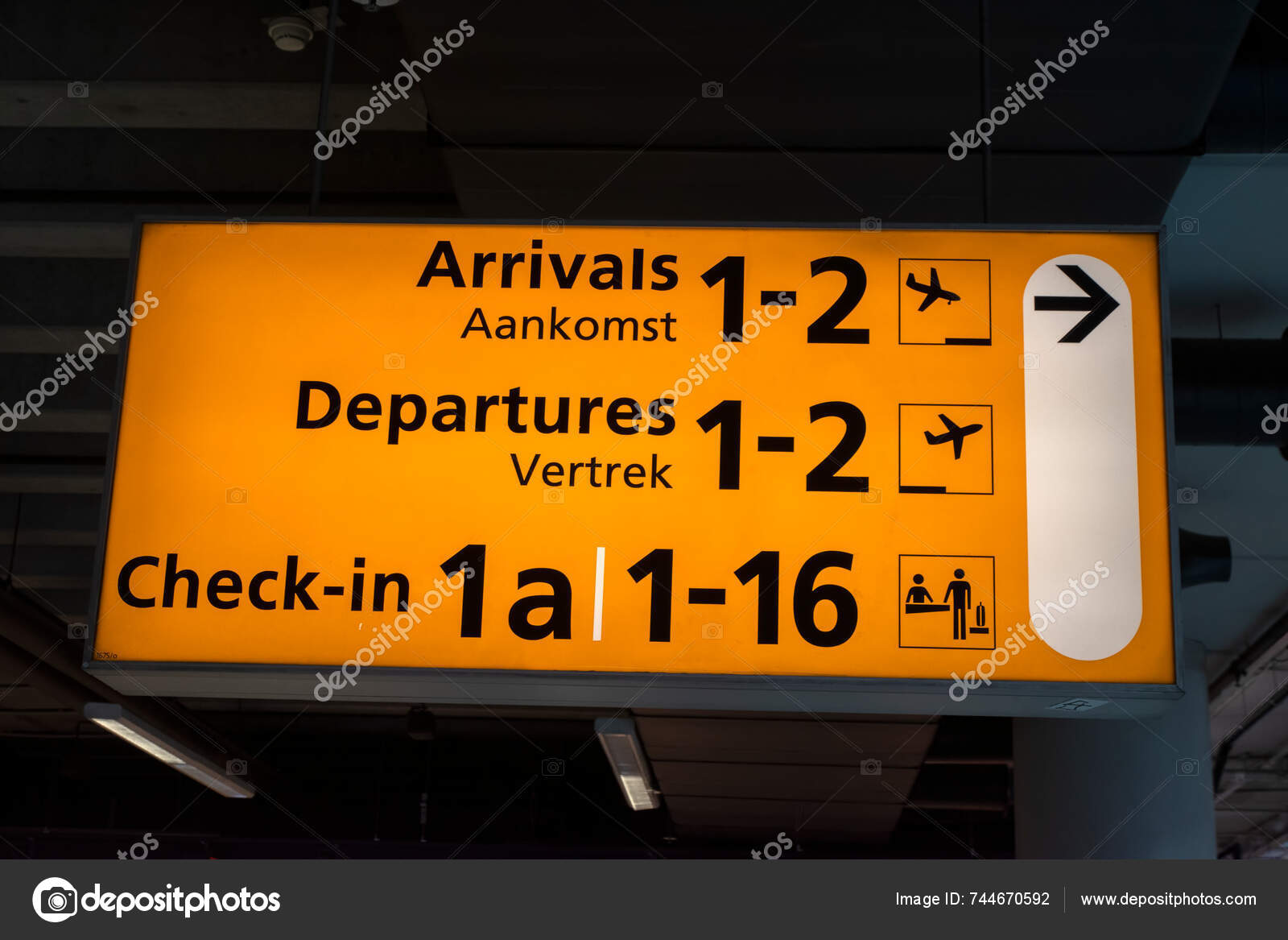 Direction Sign Gates Schiphol Airport Netherlands 2024 — Stock ...