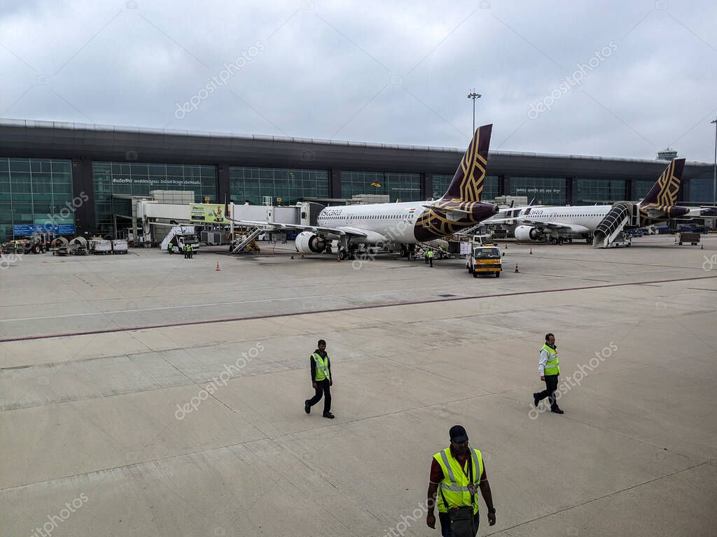 BIAL, Bengaluru, Bangalore, India - 27 December 2022 : Vistara plane at ...