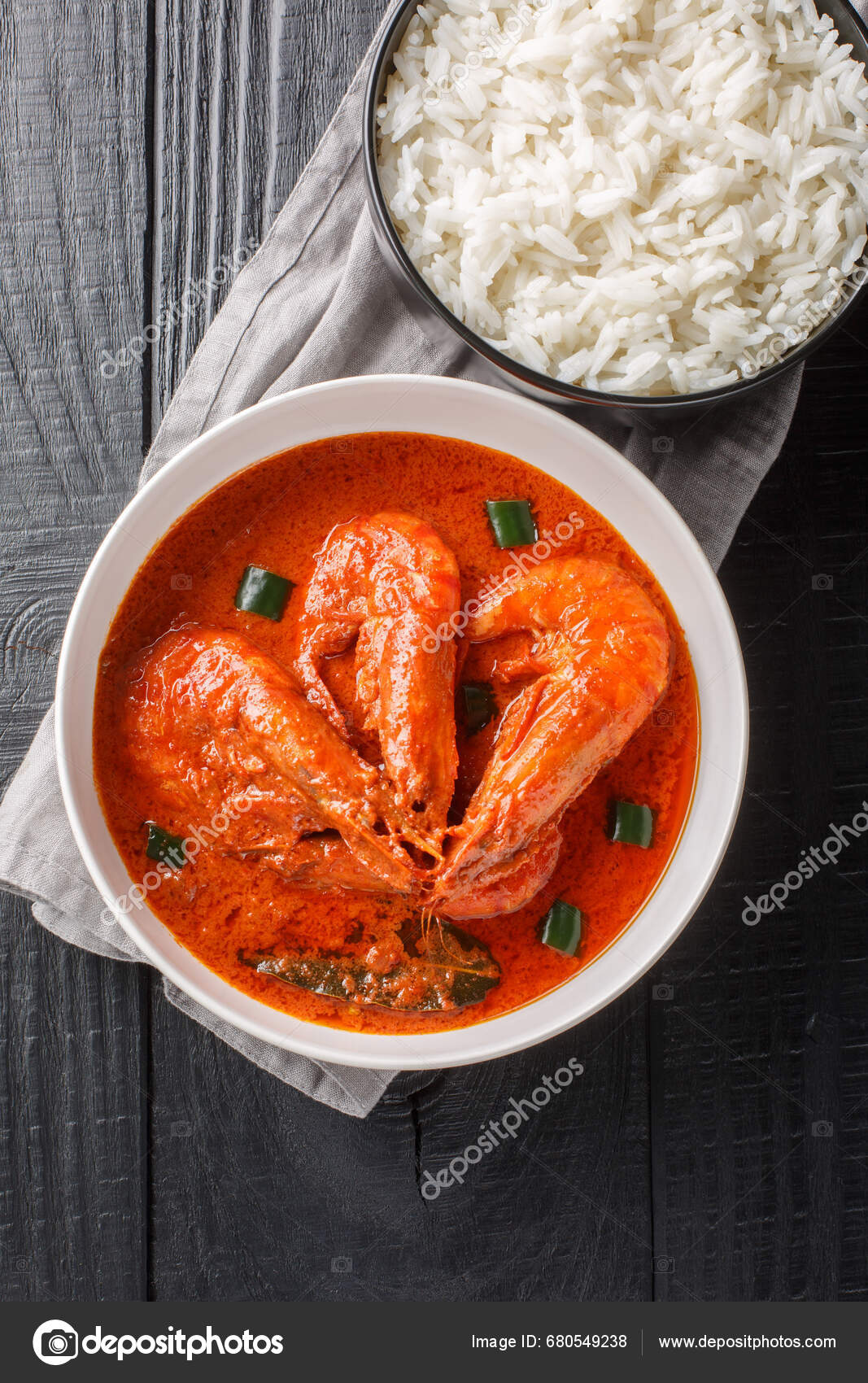 Chingri Macher Malai Curry Traditional Bengali Cooked Sauteed Tiger ...