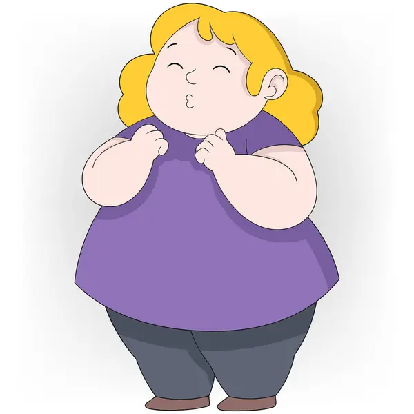 13,323,289 Fat lady cartoon Vector Images | Depositphotos