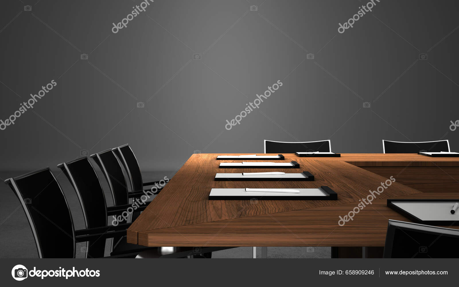 Empty Modern Conference Table — Stock Photo © Italy3d #658909246