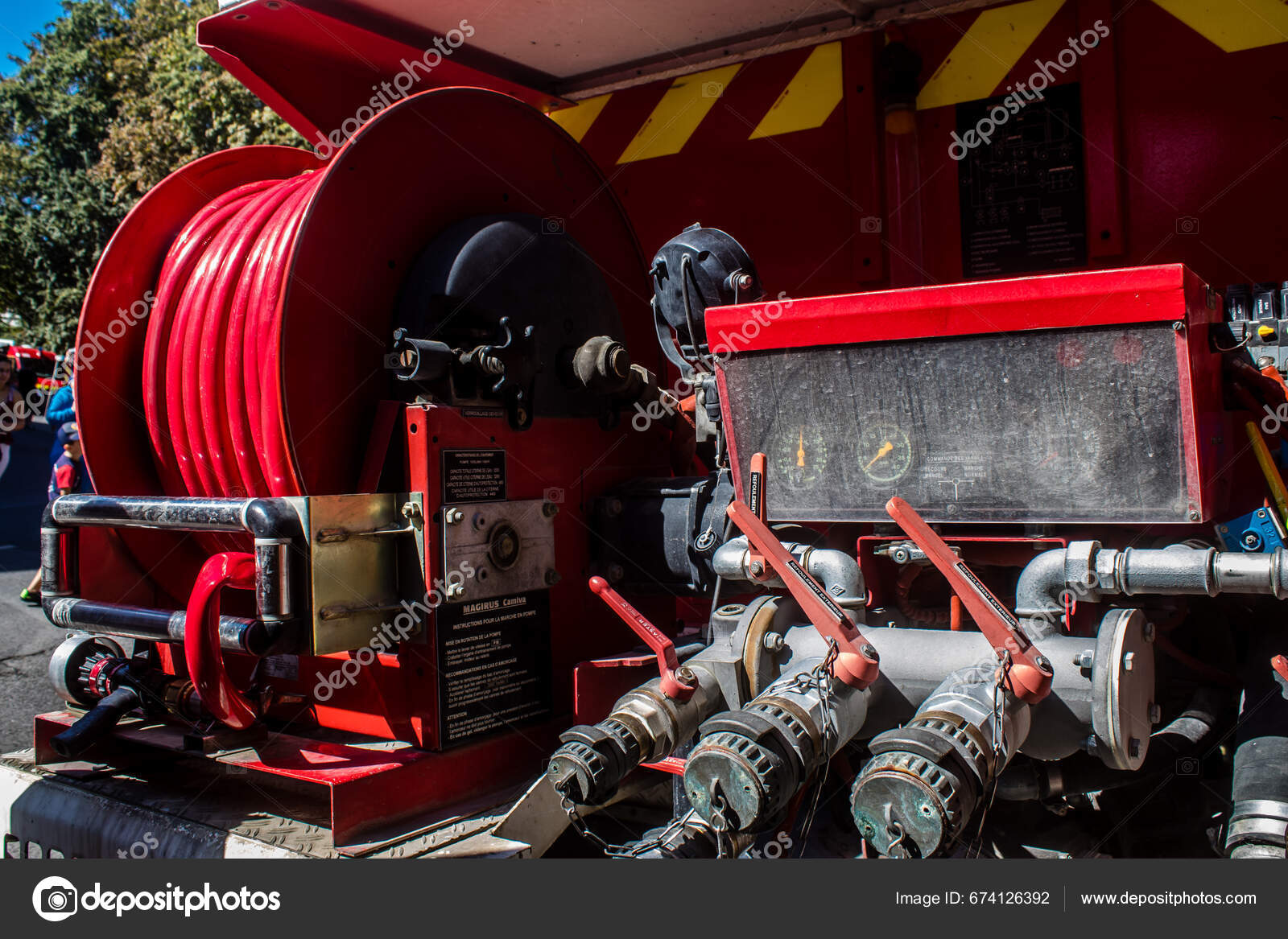 Reims France September 2023 Fire Engine Display Public Fire Station ...
