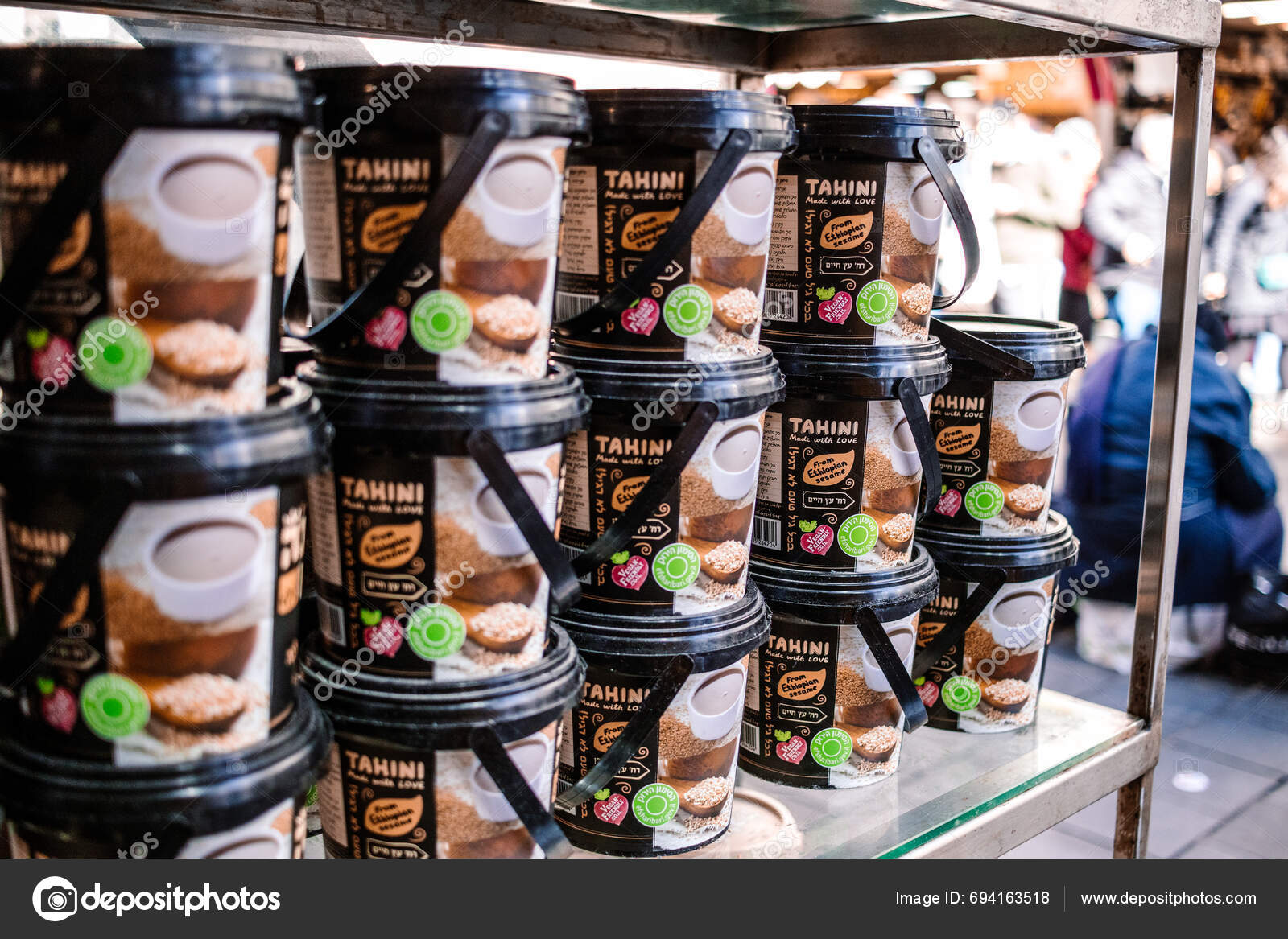 Jerusalem Israel December 2023 Halva Shop Mahane Yehuda Market Often ...