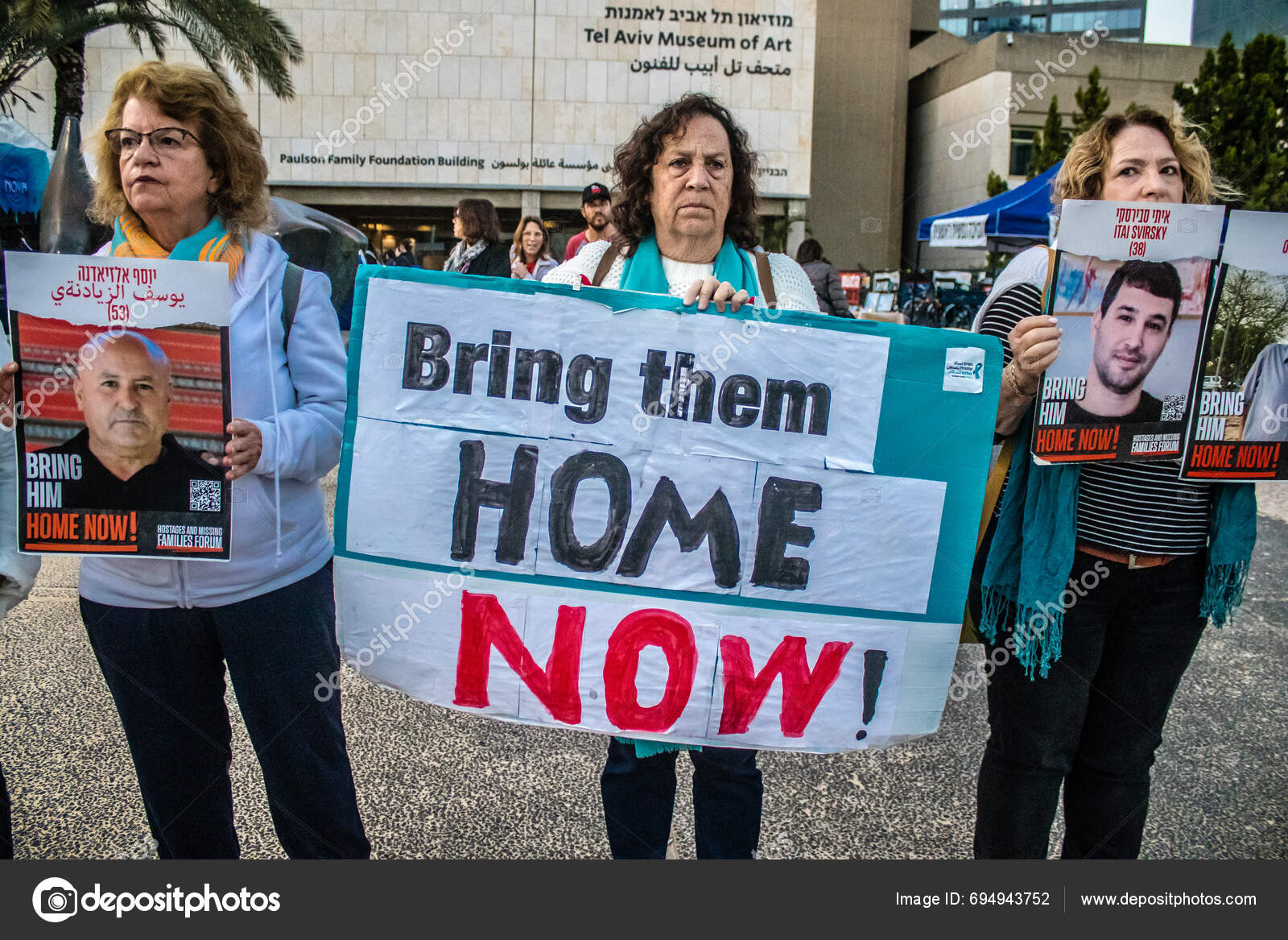 Tel Aviv Israel December 2023 Israeli Citizen Protests Red Cross ...