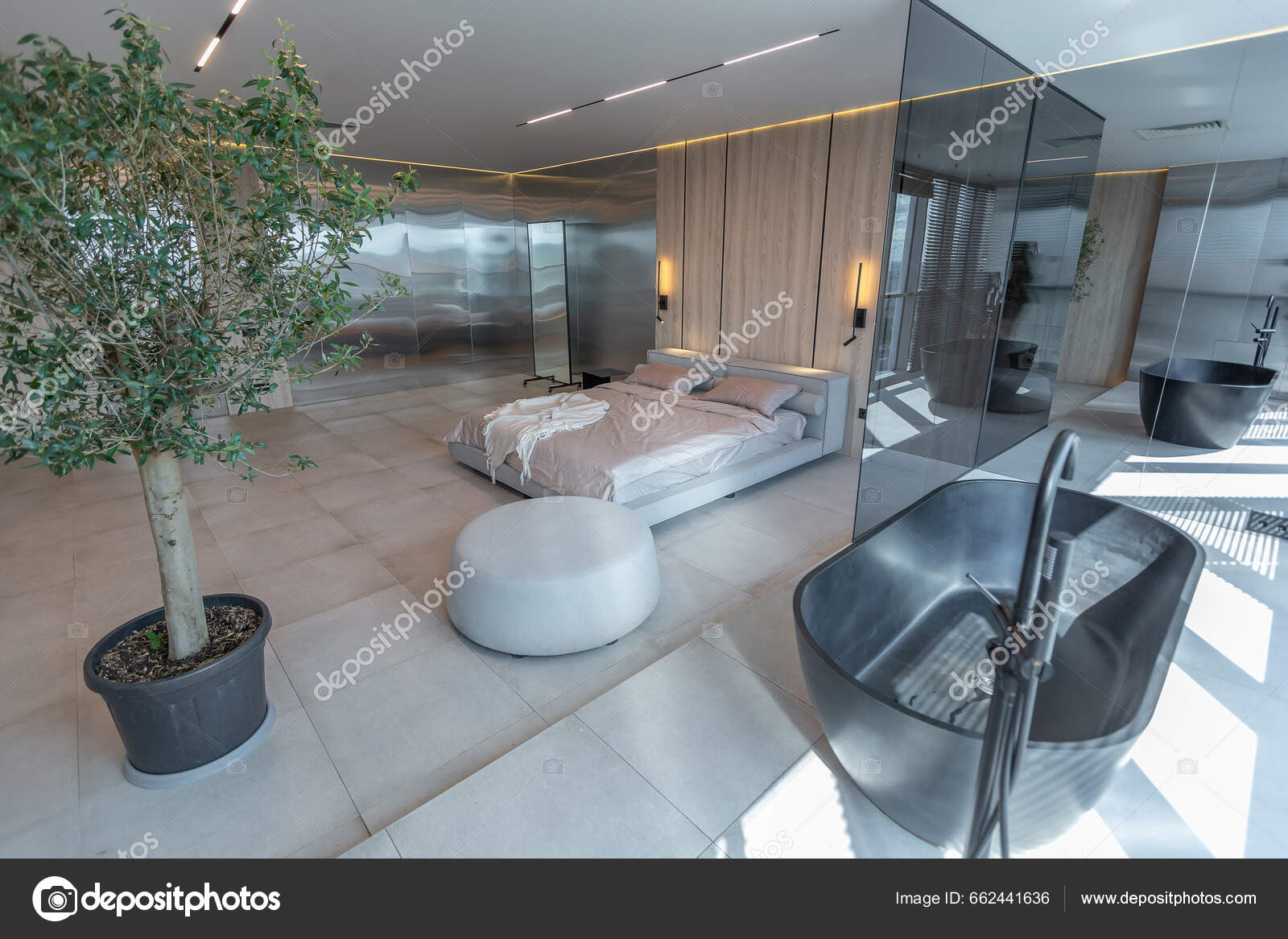 Modern Minimalistic Soft Design Room Interior Japanese Style Beige ...