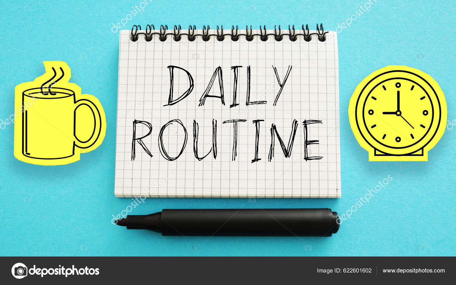 Daily Routine Shown Using Text — Stock Photo © andrewde #622601602