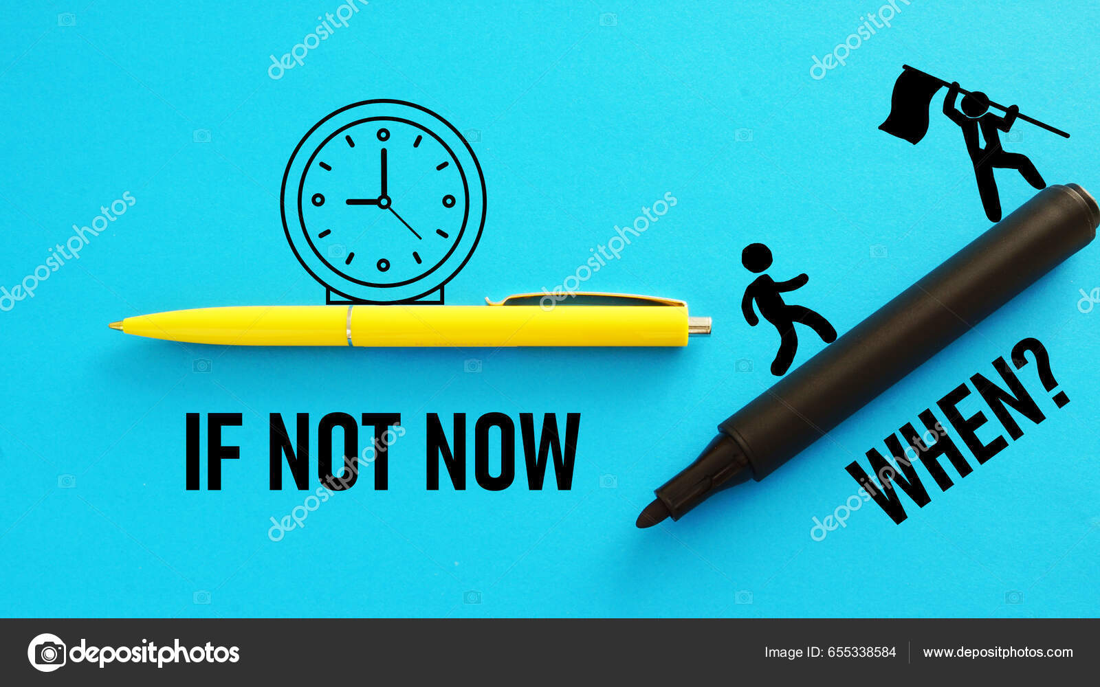 Now Shown Using Text Picture Clock Running Man — Stock Photo © andrewde ...