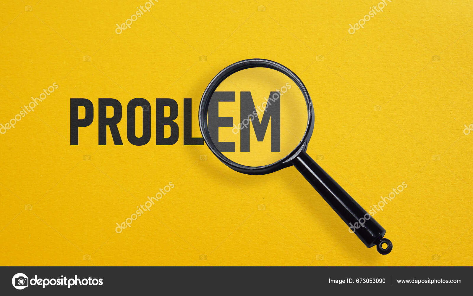 Identify Problem Shown Using Text Photo Magnifying Glass Stock Photo by ...