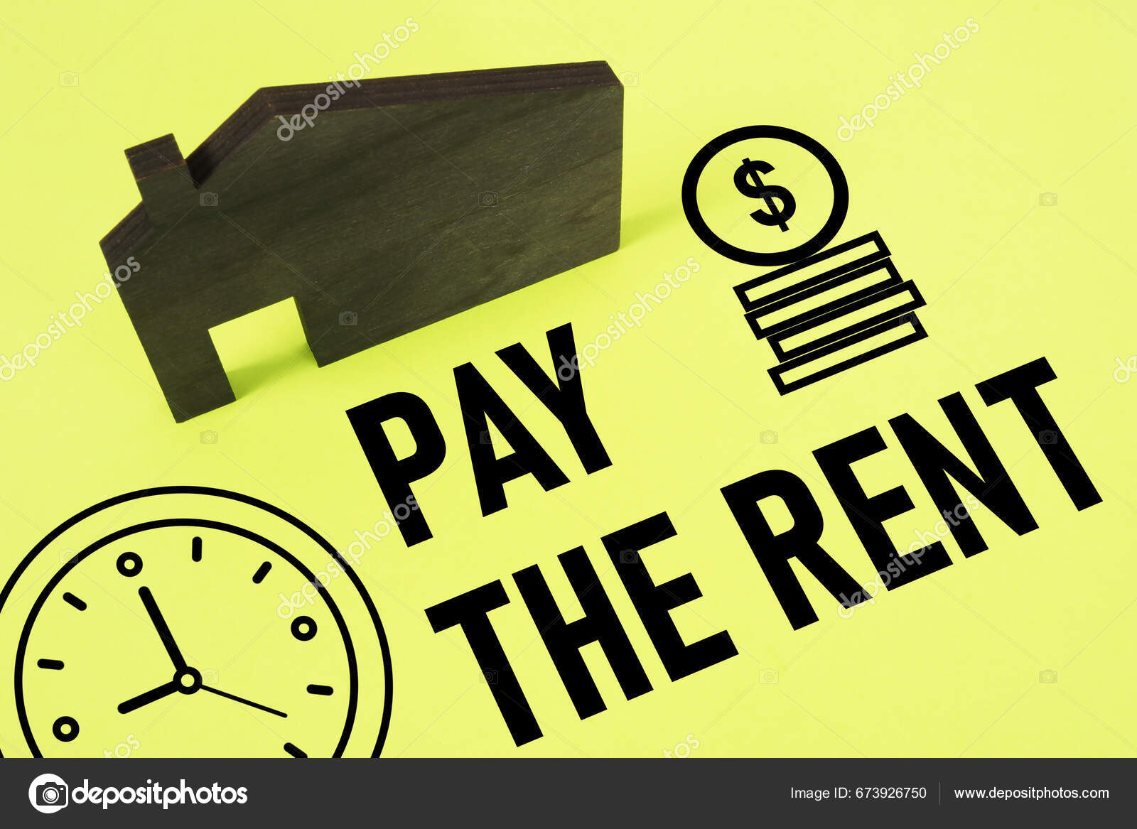 Pay Rent Shown Using Text Photo House Model Stock Photo by ©andrewde ...
