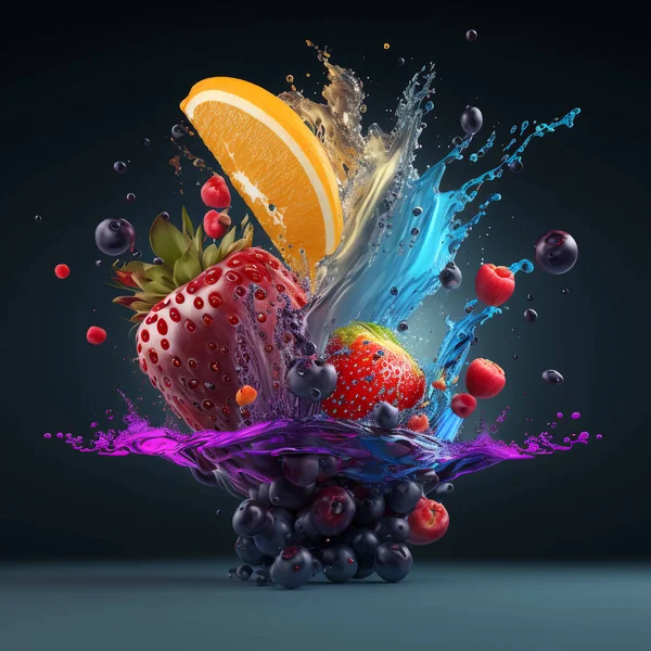 Fruits with splash Stock Photos, Royalty Free Fruits with splash Images ...