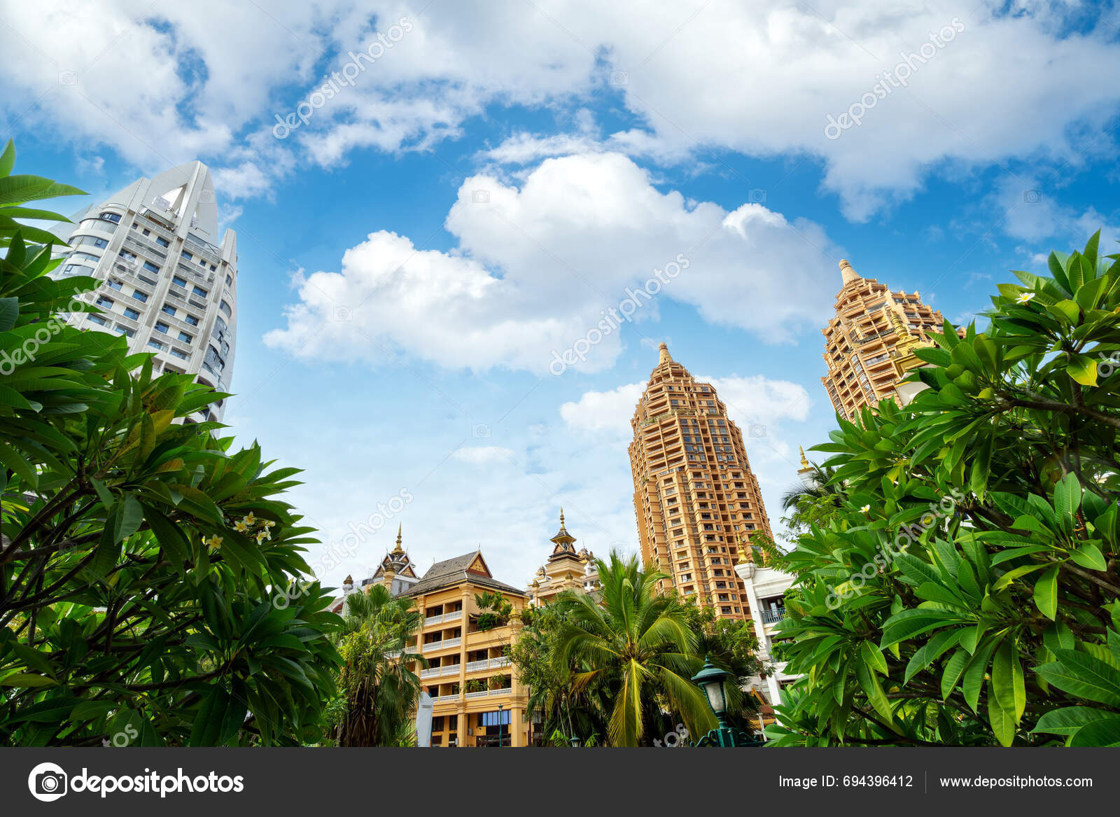 Southeast Asian Style Architecture Xishuangbanna Yunnan China Stock ...