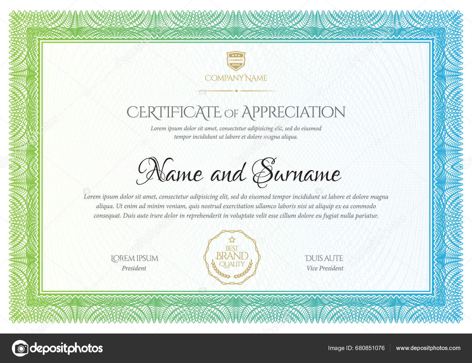 Image vectorielle Modèle Certificat Diplôme Design Moderne Certificat ...