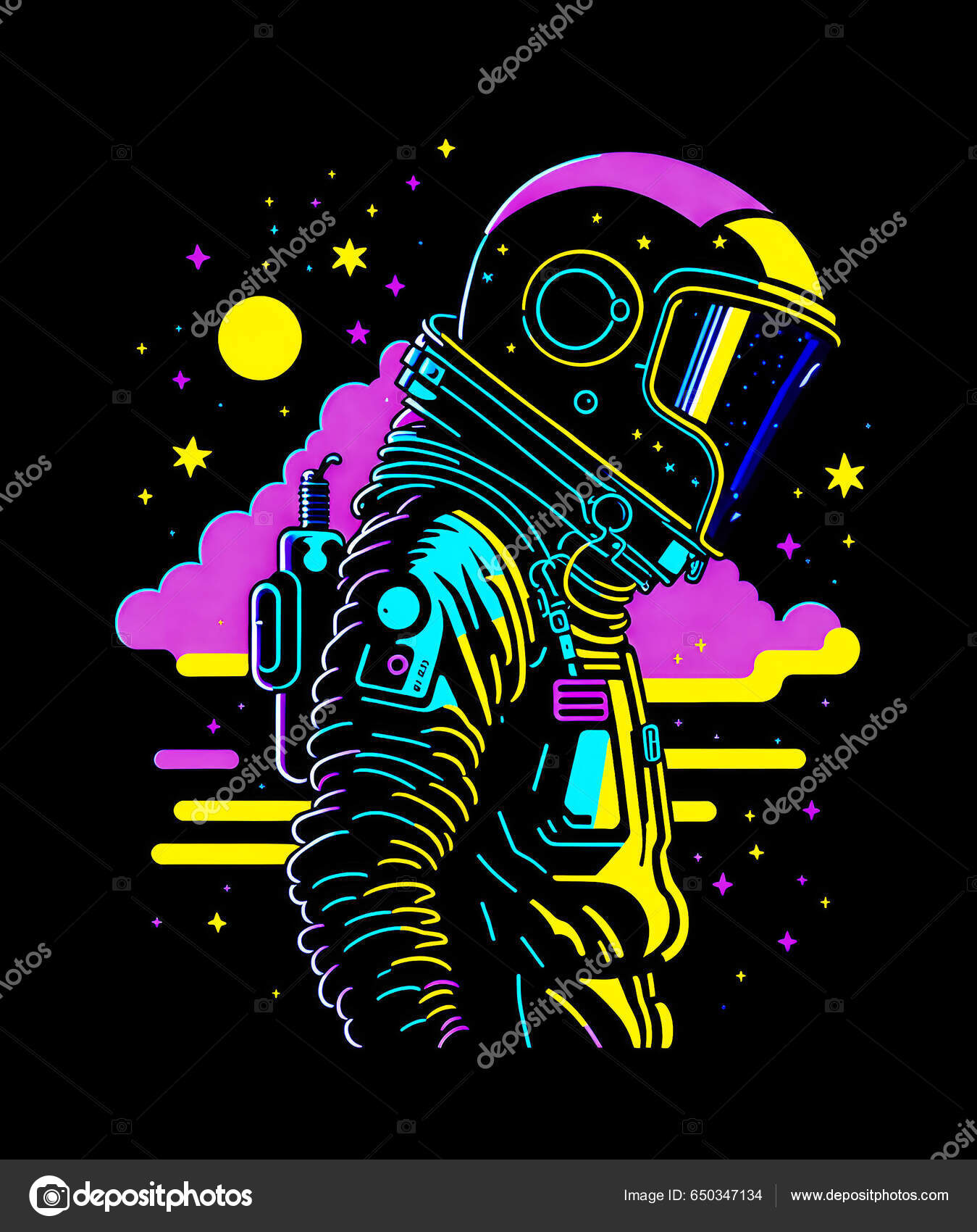 Retro Astronaut Art