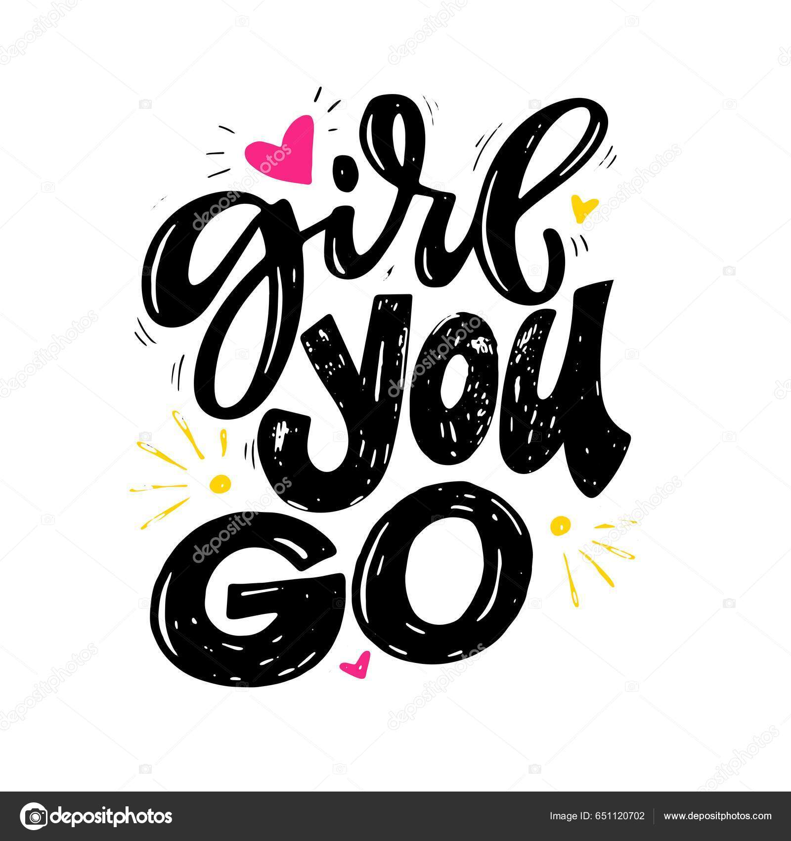 Set Lettering Slogans Girl Power Feminism Funny Quotes Blog Poster ...