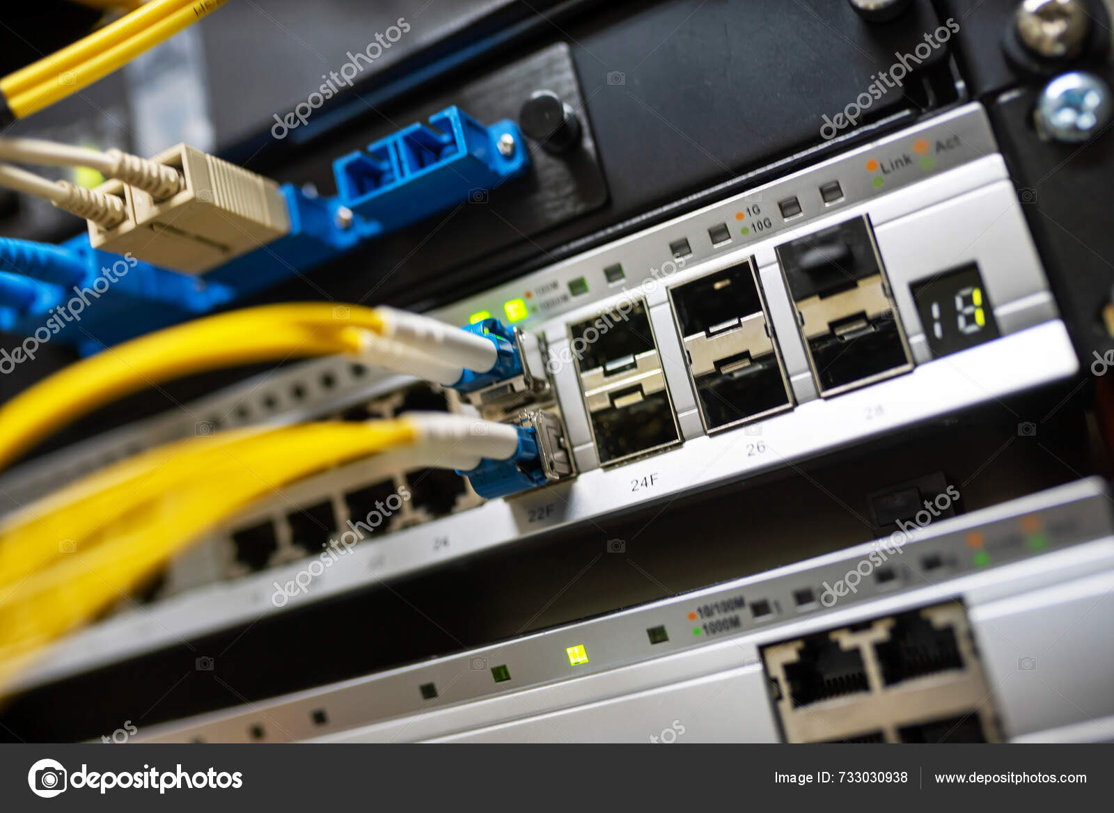 Fiber Optic Servers Technology Data Center — Stock Photo © cookiecutter ...