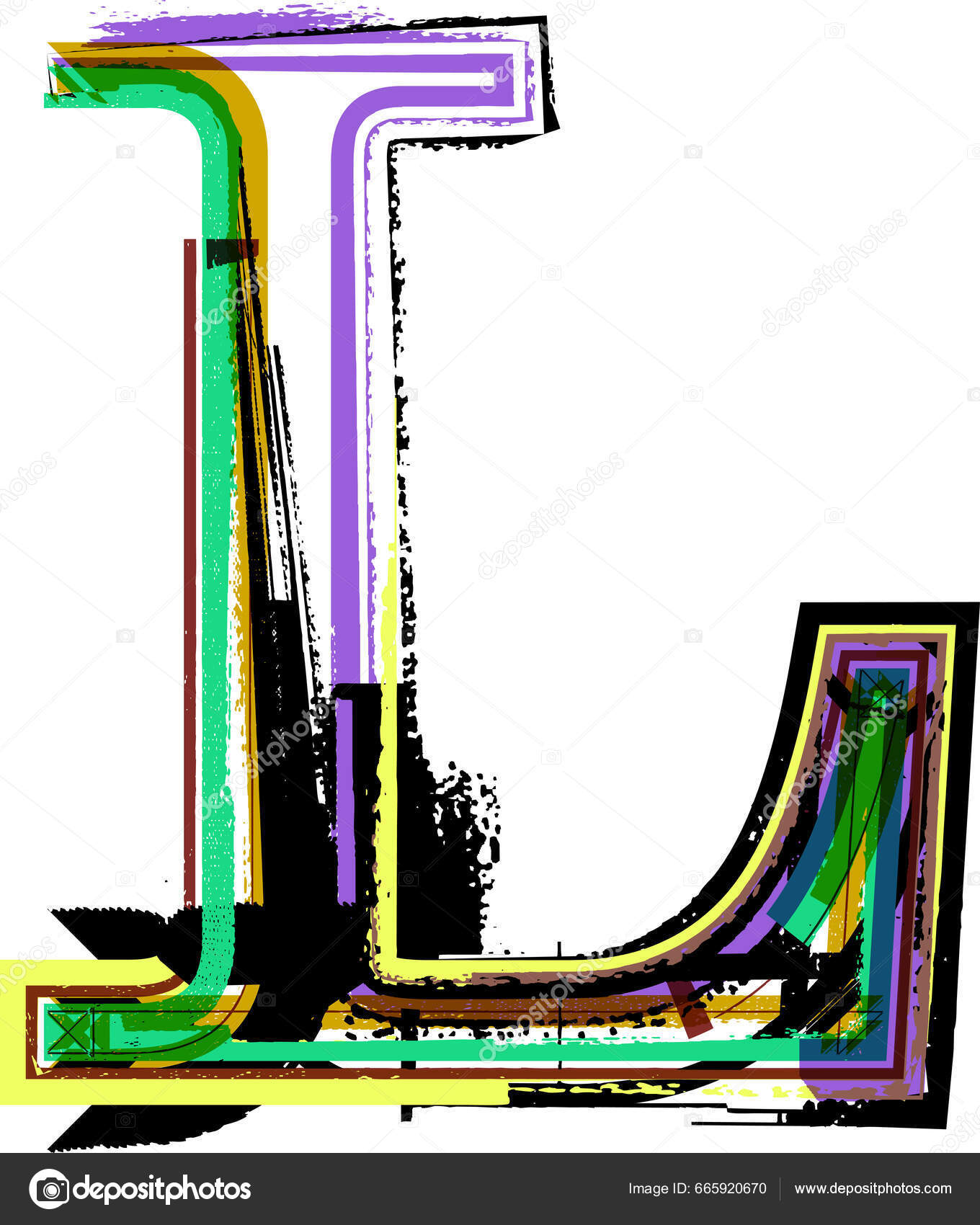 Arte Bosquejado Fuentes Símbolos Mayúsculas Vector Ilustración Letra ...