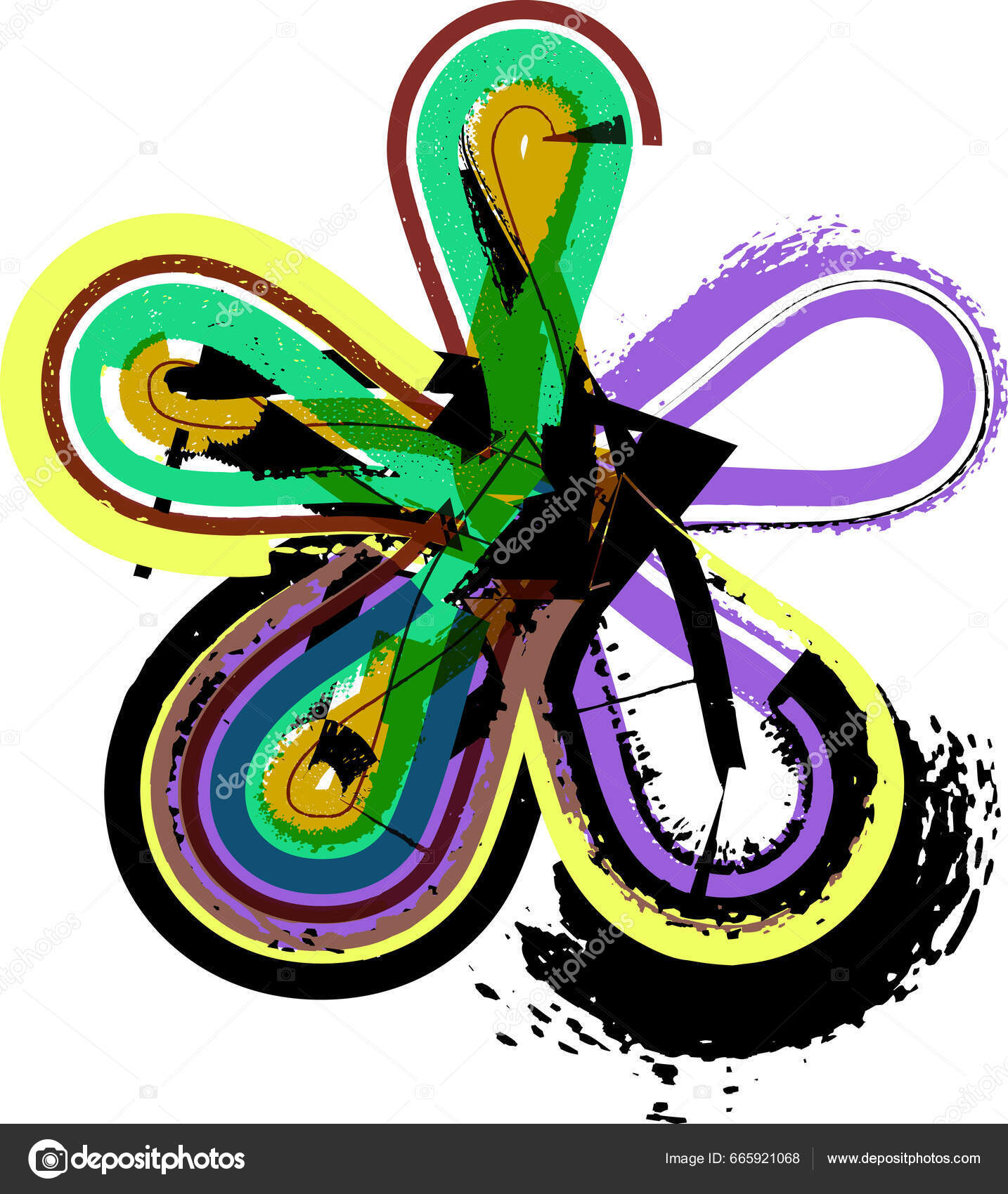 Arte Bosquejado Símbolos Fuentes Vector Ilustración Vector de stock por ...