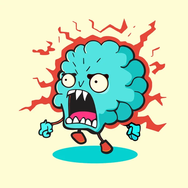 Evil Brain Cartoon Character