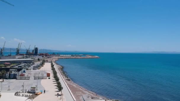 Durres Albania June 2024 Aerial City View Harbor Ships Port — Stock ...