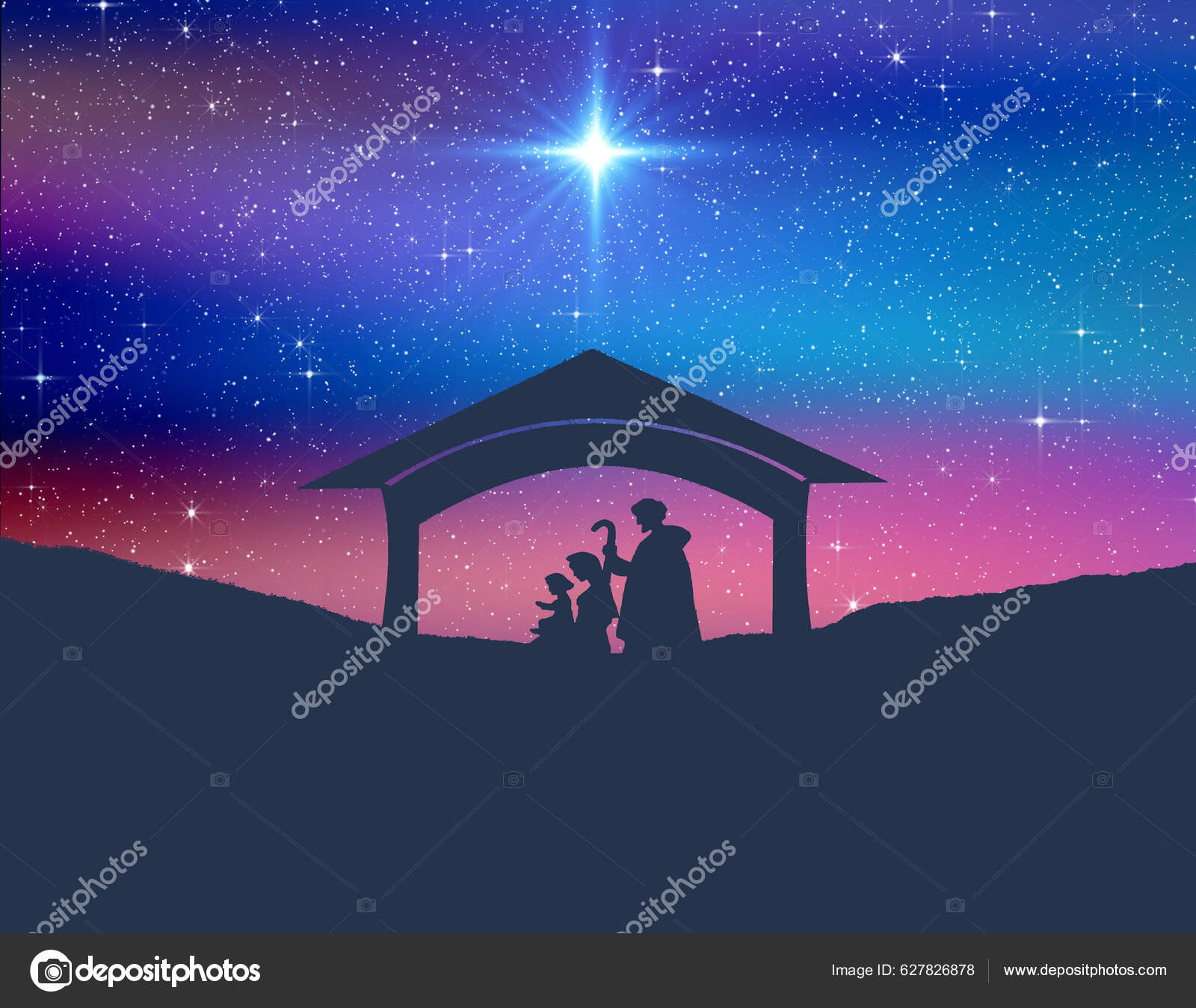 Christmas Star Silhouette
