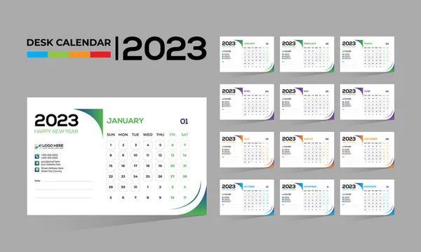 2023 annual calendar Vector Art Stock Images | Depositphotos