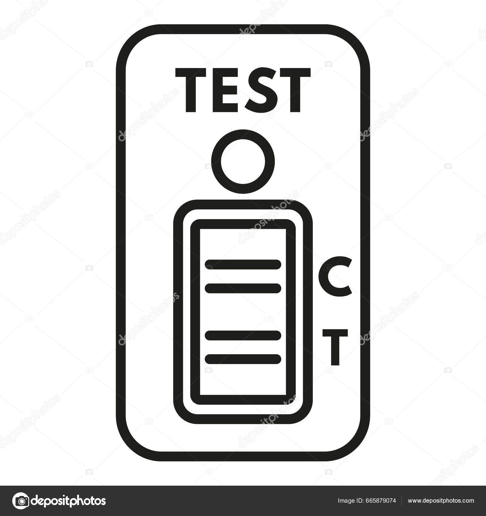 Test Rapid Icon Outline Vector Clinic Kit Digital Result Stock Vector ...