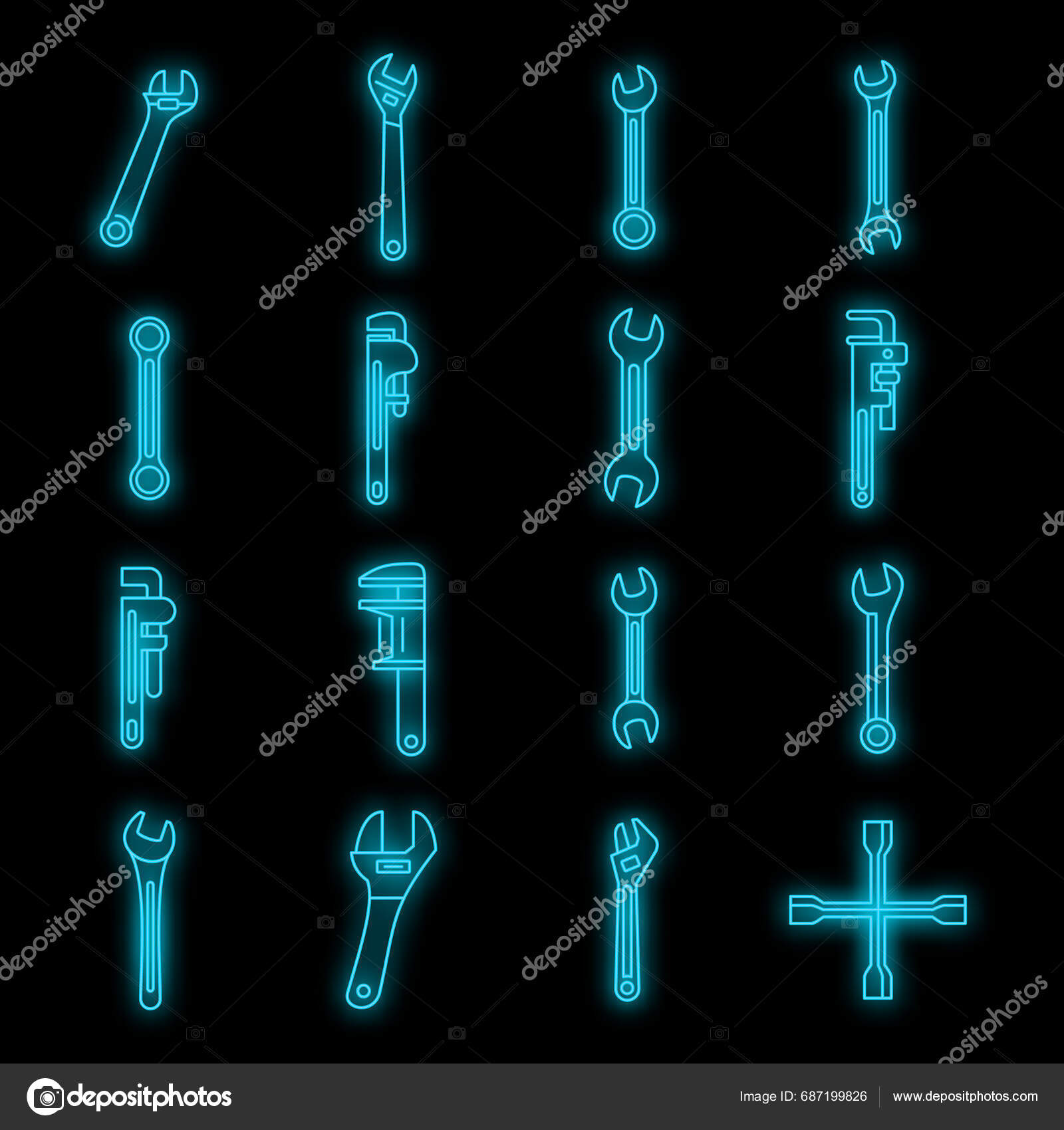 Garage Wrench Icons Set Outline Set Garage Wrench Vector Icons Stock ... Garage Wrench Icons Set Outline Set Garage Wrench Vector Icons Stock ...
